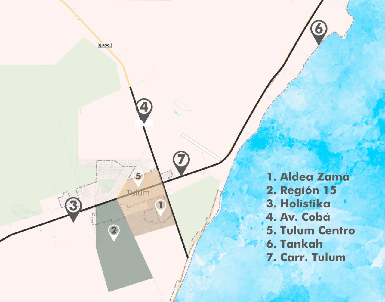 Principales zonas de Inversión en TULUM